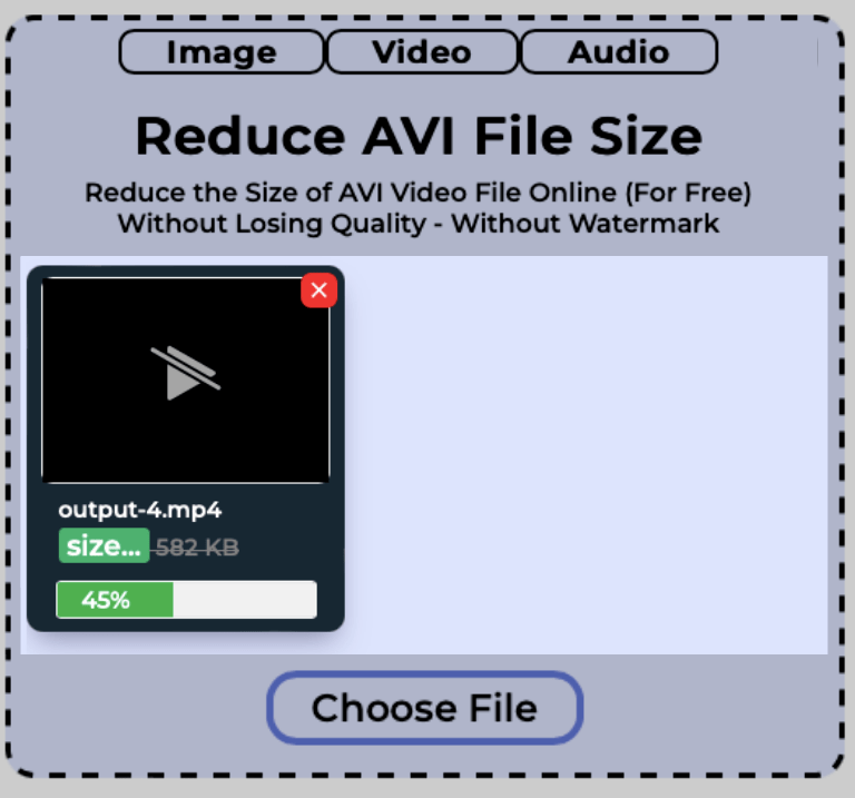 Reduce AVI File Size Online Free 